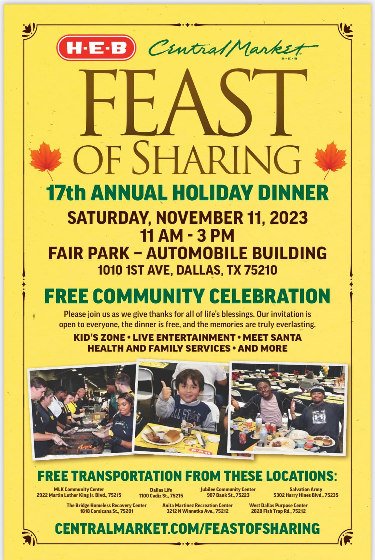 Feast of Sharing — 14th Annual Holiday Dinner – Dallas Free Press