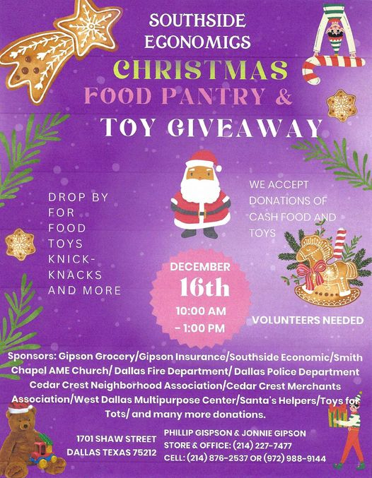 Christmas Food Pantry & Toy Giveaway – Dallas Free Press