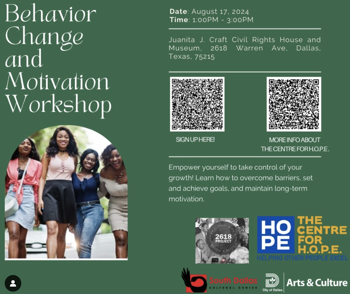 Behavior Change and Motivation Workshop – Dallas Free Press