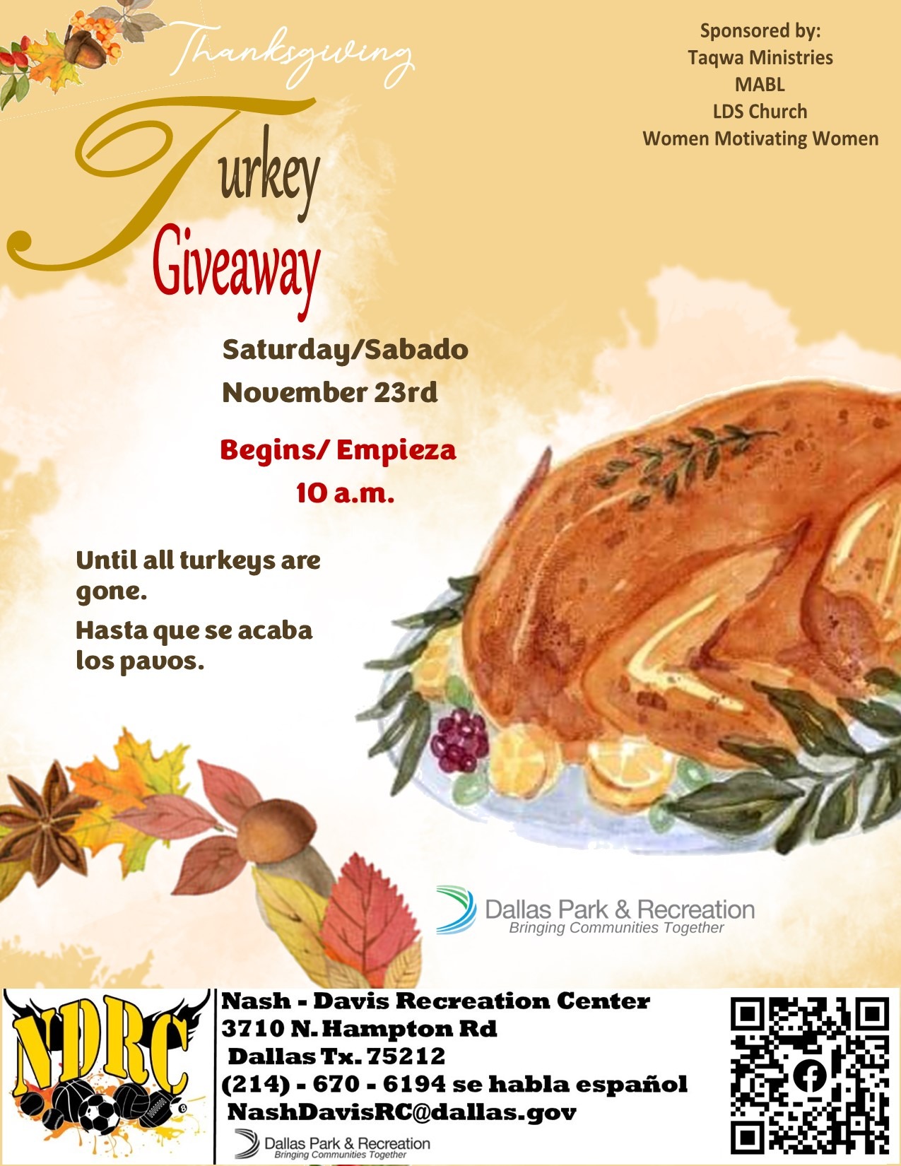 Turkey Giveaway Drive-thru – Dallas Free Press