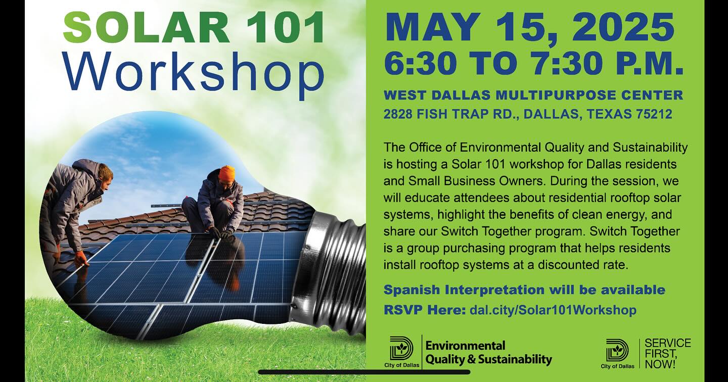 Solar 101 Workshop – Dallas Free Press